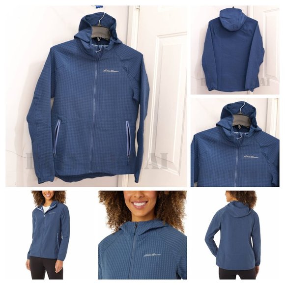 Eddie Bauer | Jackets & Coats | Blue Dusted Indigo Nwt Women Fleece ...